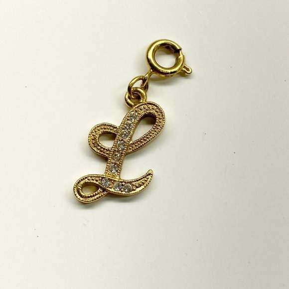 Unbranded | Jewelry | Letter L Necklace Charm Cursive Gold Tone ...